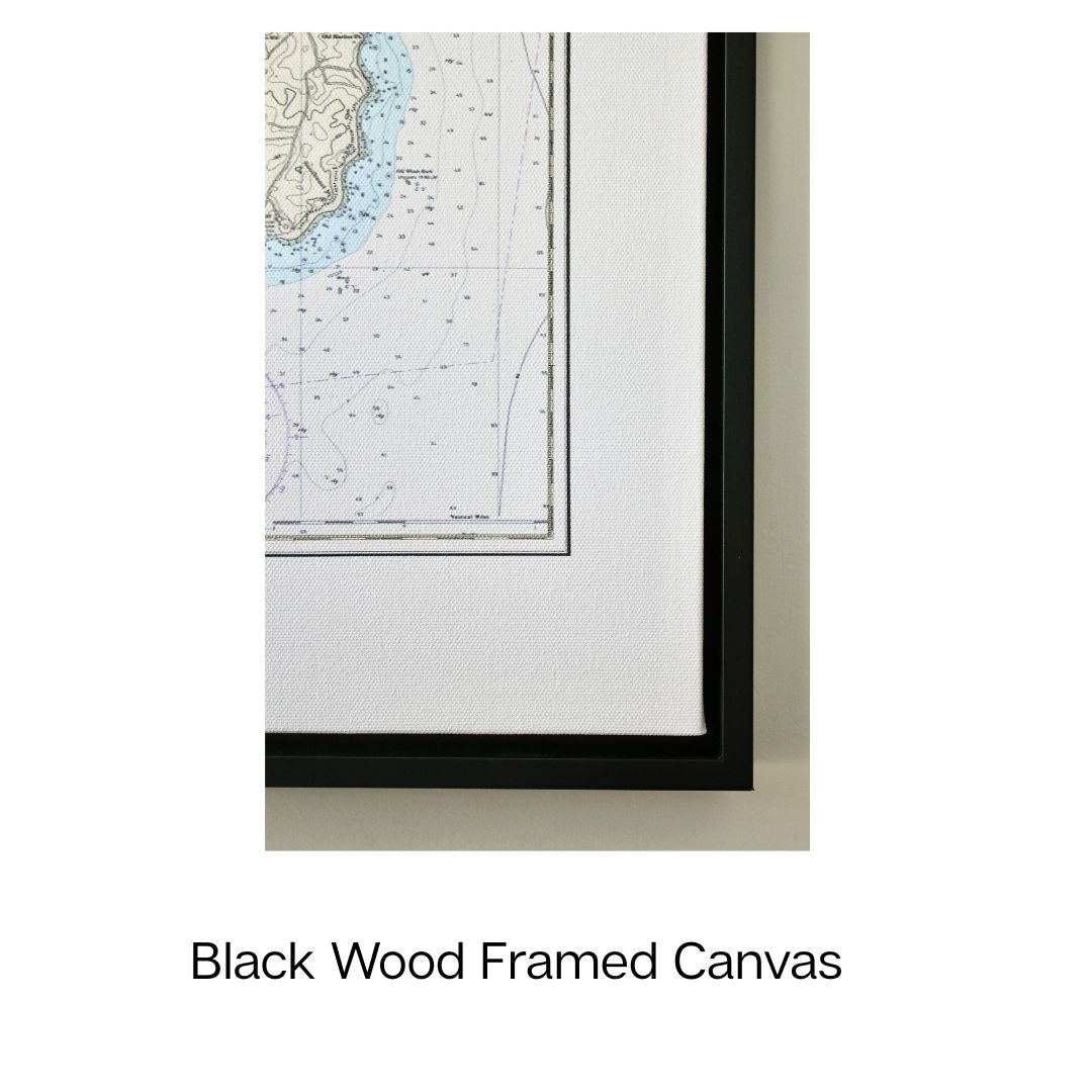 Saco Bay Maine Map 1981 - Nautical Chart Print - Paper | Canvas | Meta ...