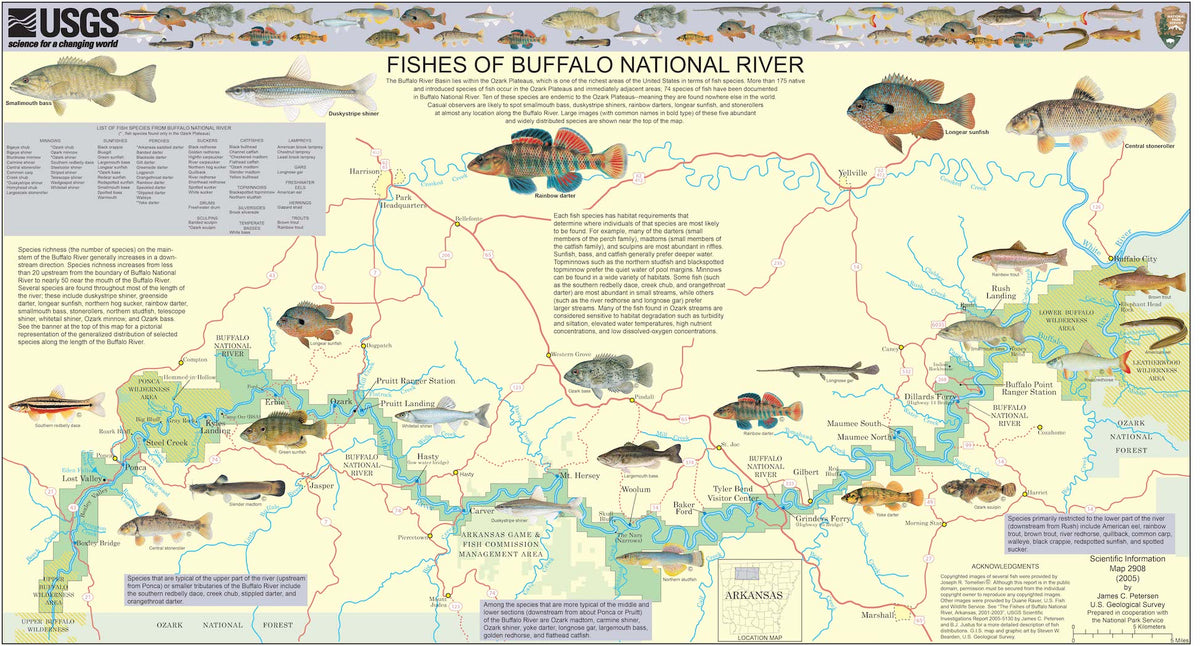 Fishes of the Buffalo National River Map – HullSpeed Designs