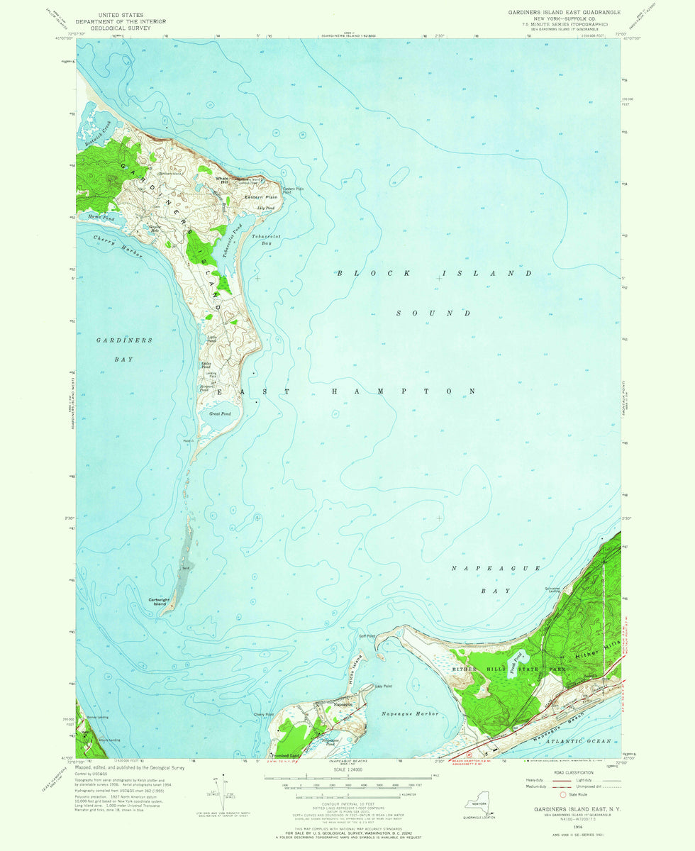 Gardiners Island Map - East - 1956 – HullSpeed Designs