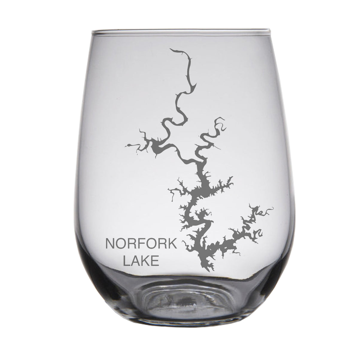 Norfork Lake (AR) Map Engraved Glasses – HullSpeed Designs