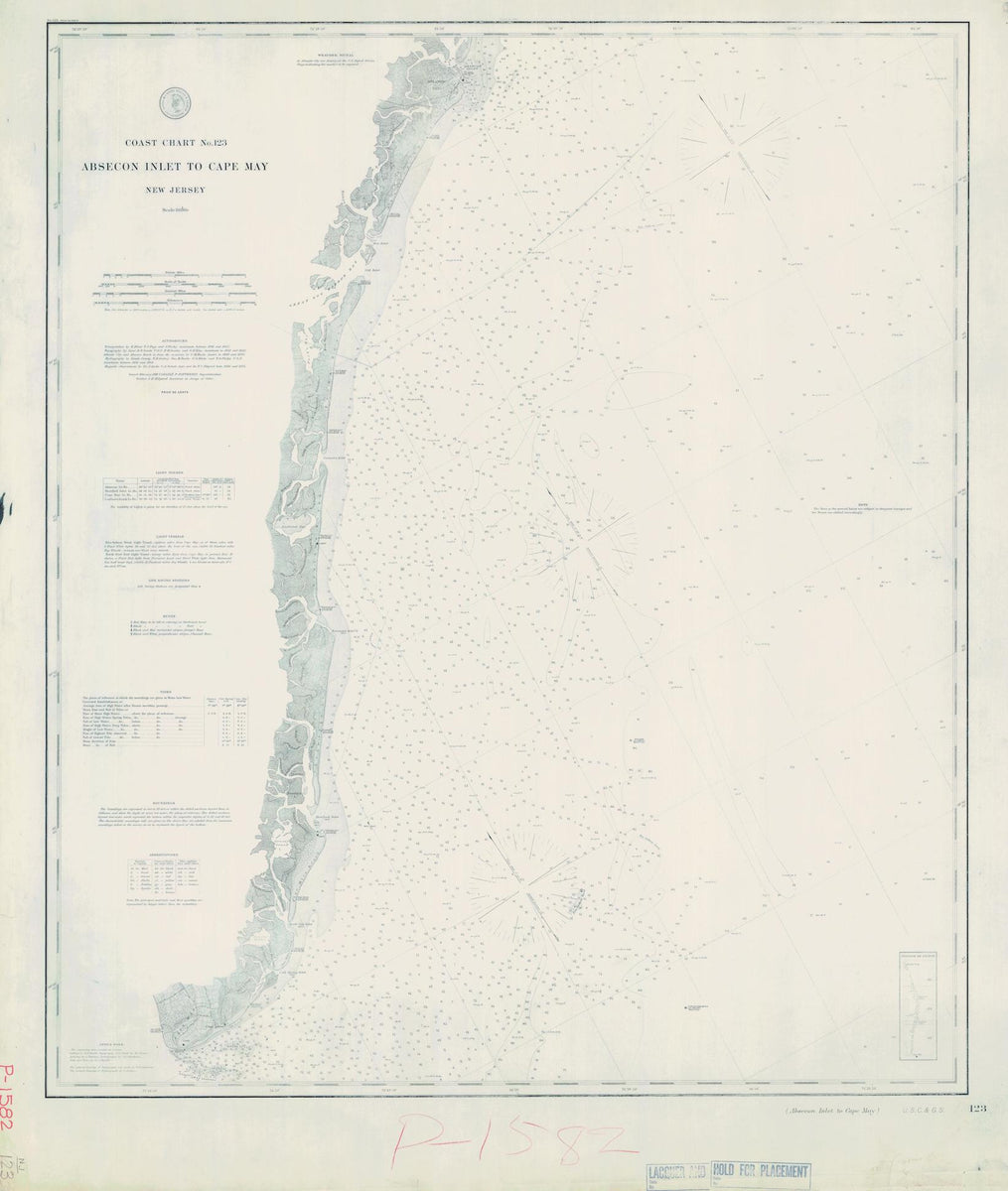 Absecon Inlet to Cape May Historical Map - 1880 – HullSpeed Designs