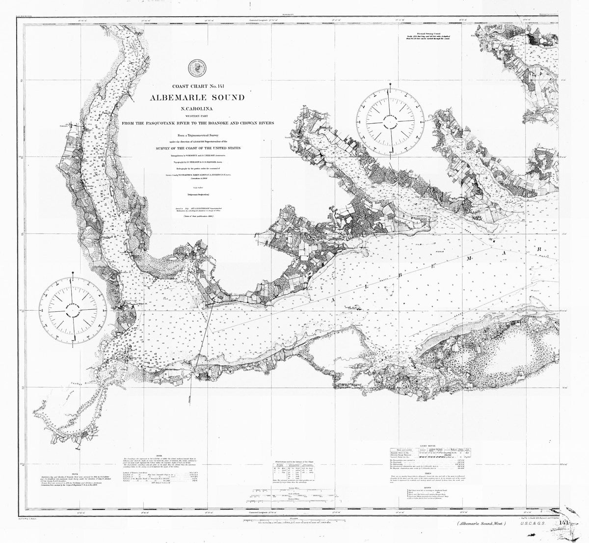 Albemarle Sound Map - 1909 – HullSpeed Designs