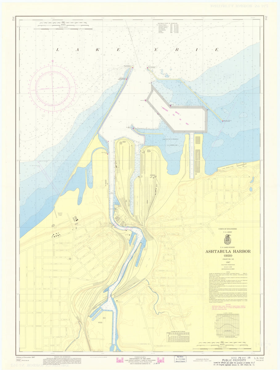 Ashtabula Harbor Map 1968 – HullSpeed Designs