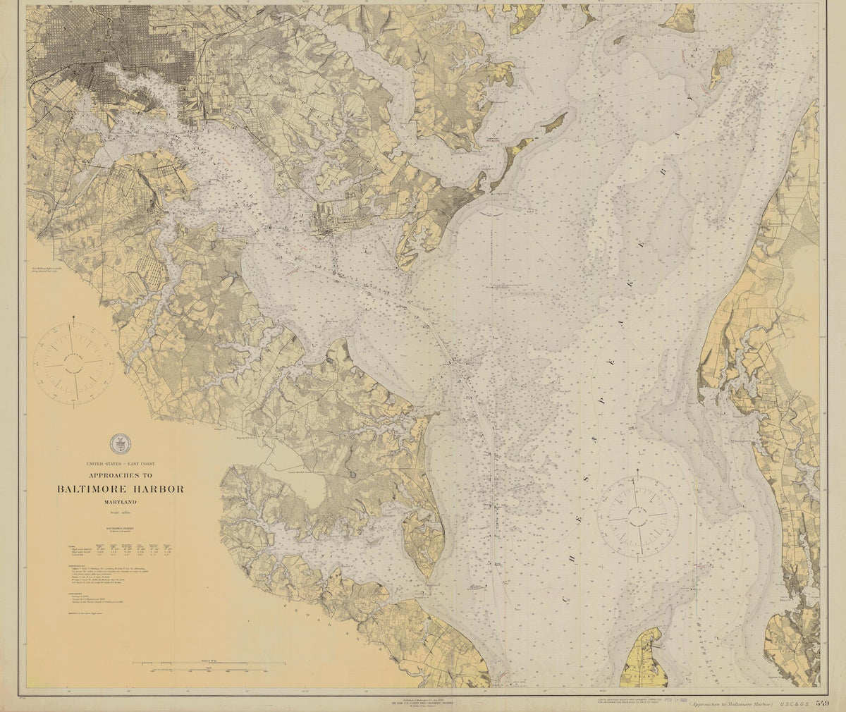 Baltimore Harbor Map - 1923 – HullSpeed Designs