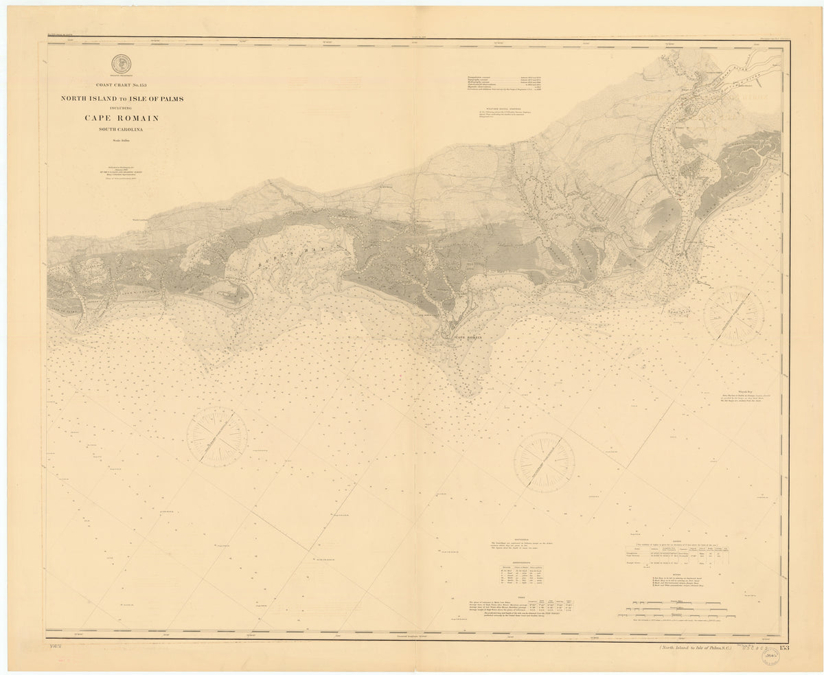 Cape Romain - North Island to Isle of Palms Map - 1900 – HullSpeed Designs