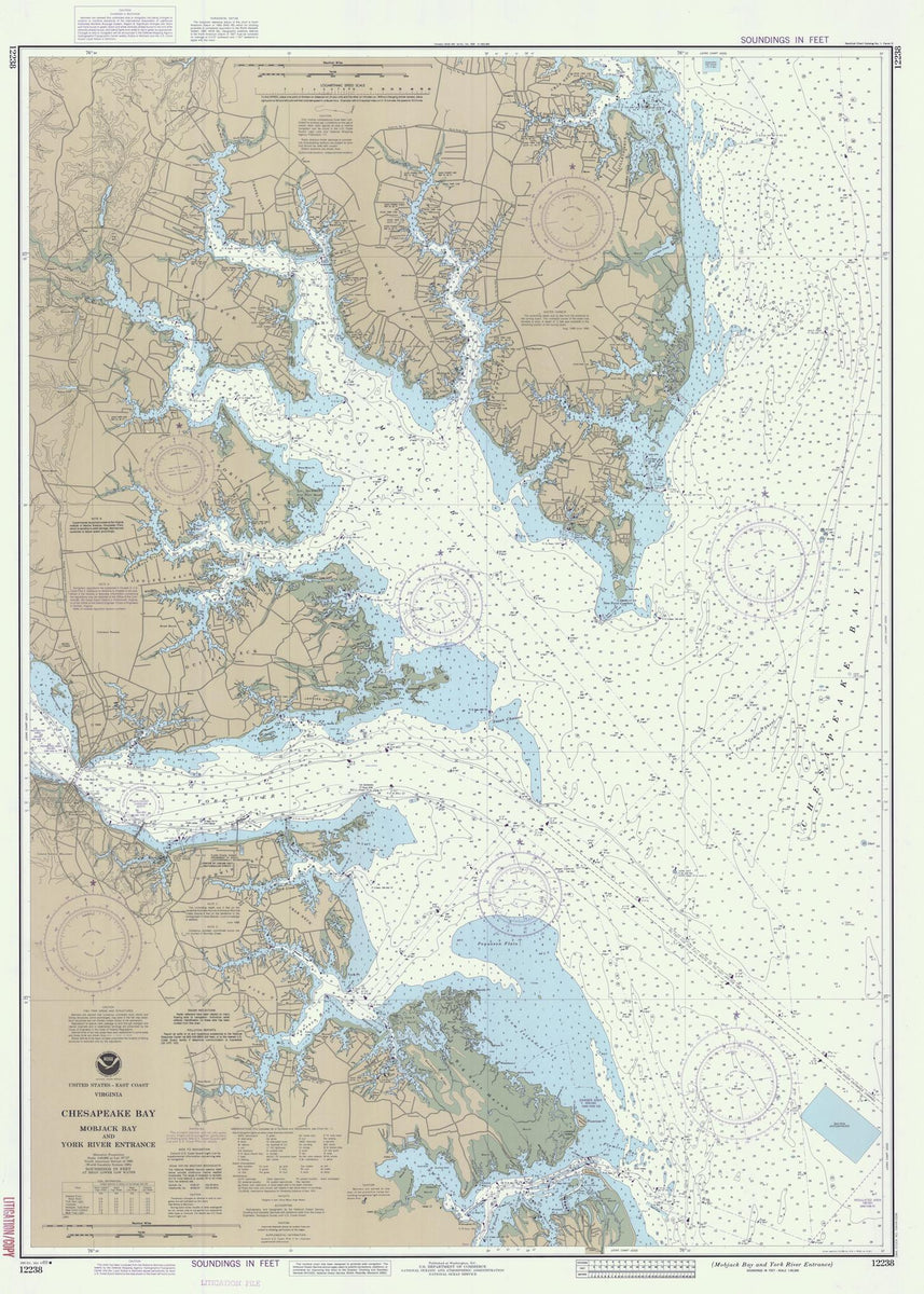Chesapeake Bay - Mobjack Bay to York River Map 1989 – HullSpeed Designs