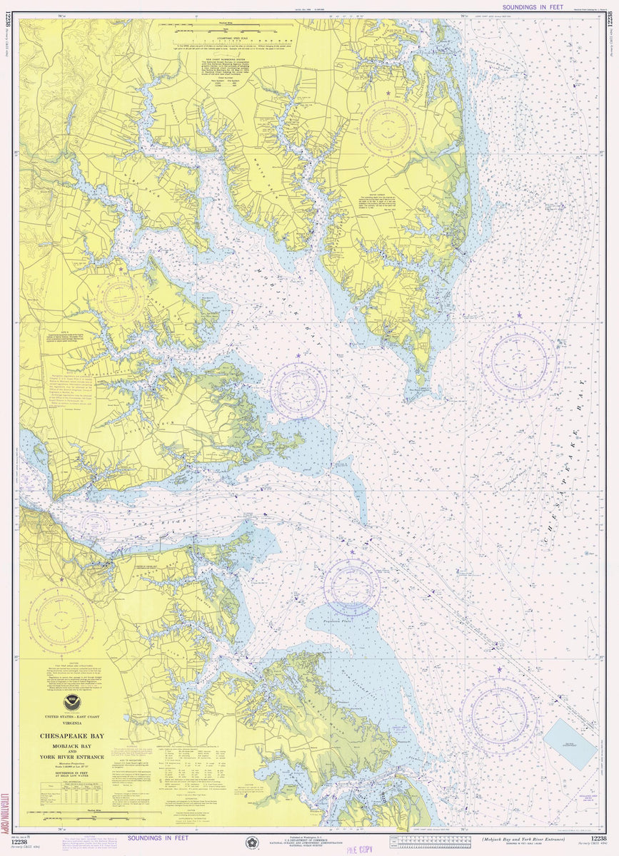 Chesapeake Bay - Mobjack Bay to York River Map 1975 – HullSpeed Designs