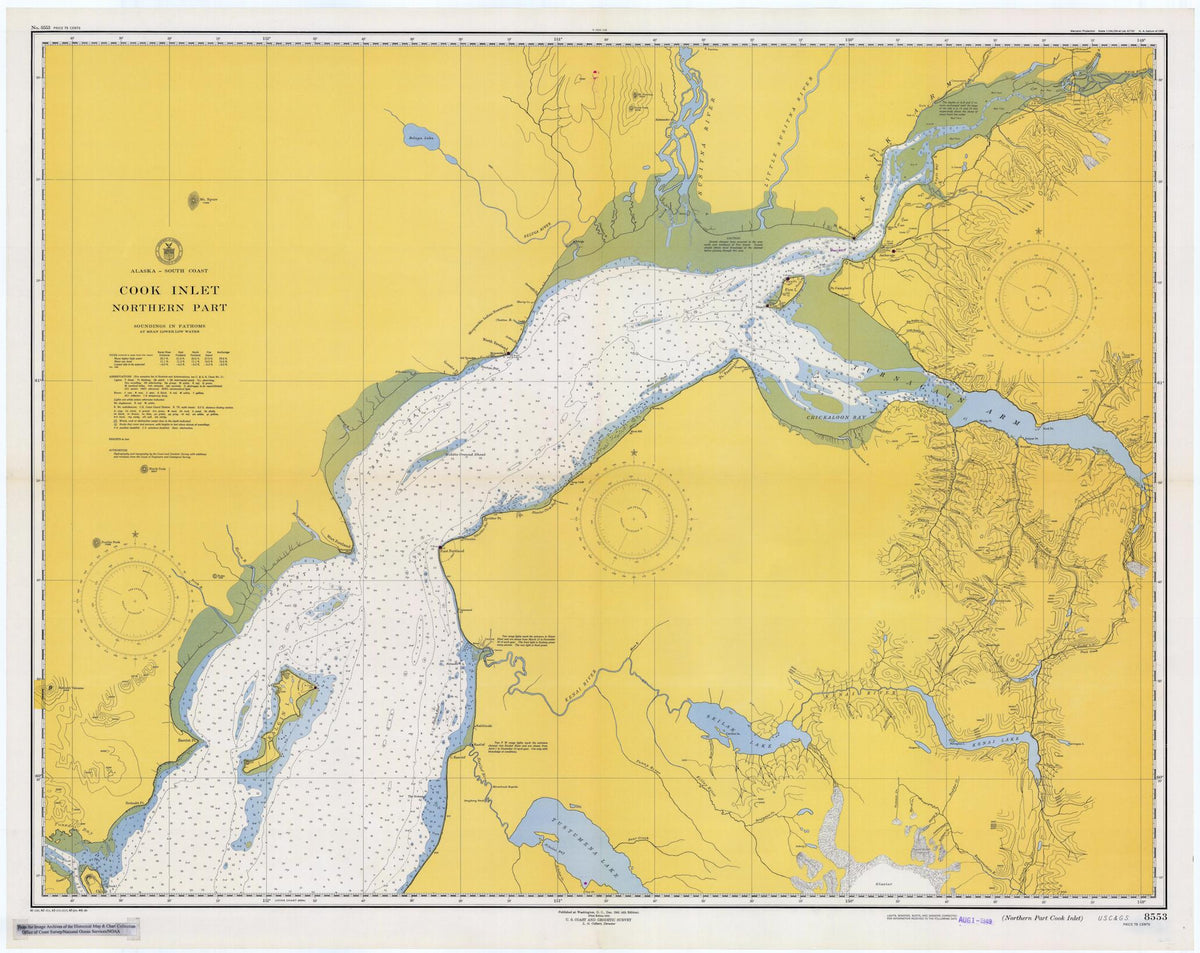 Cook Inlet - Alaska Map - 1949 – HullSpeed Designs