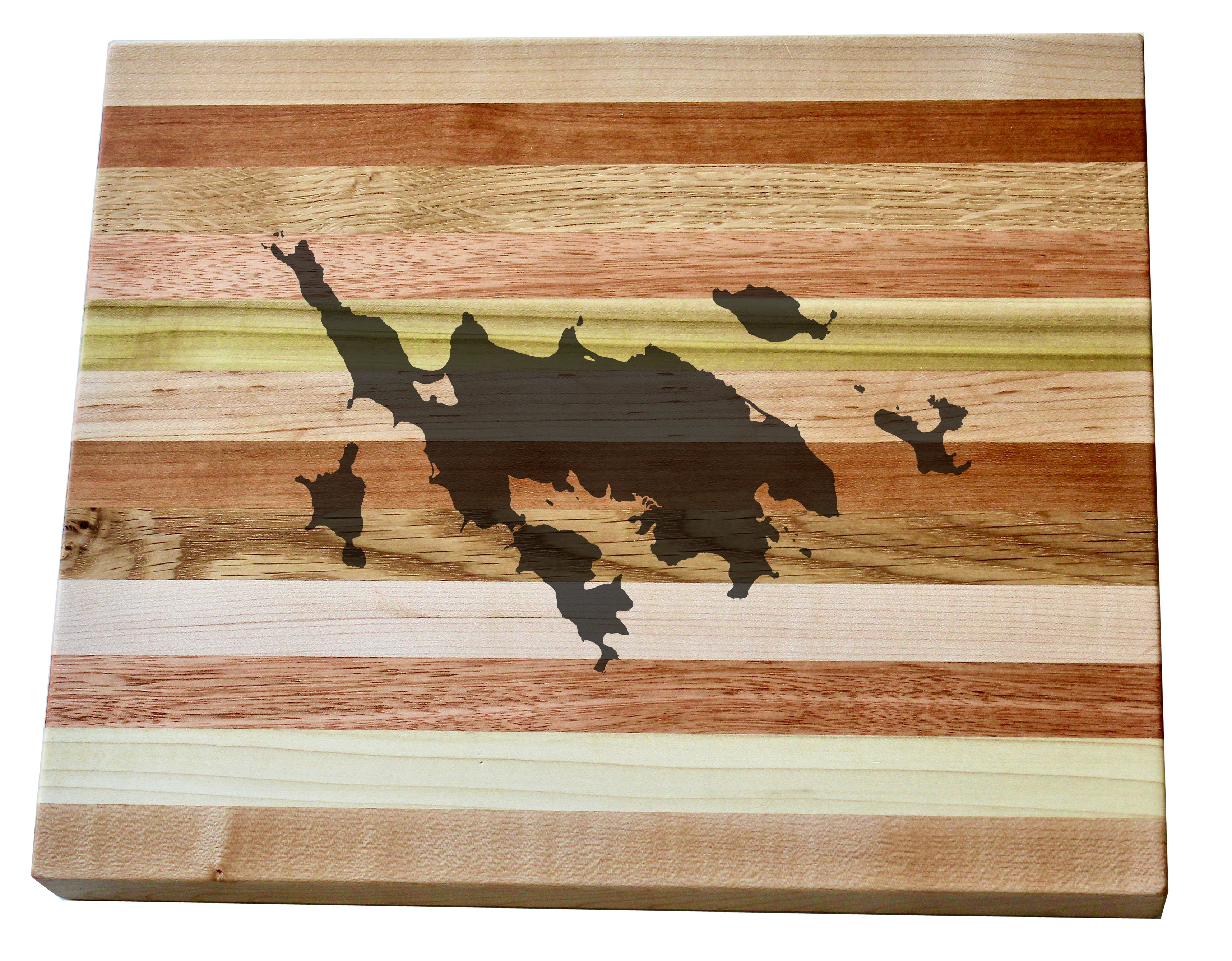 Culebra Island Map Engraved Wooden Serving Board & Bar Board ...