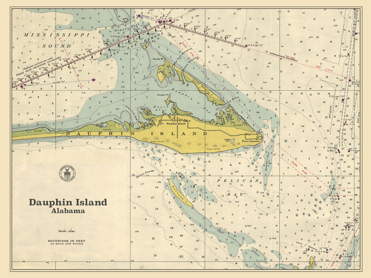 Dauphin Island Map – HullSpeed Designs