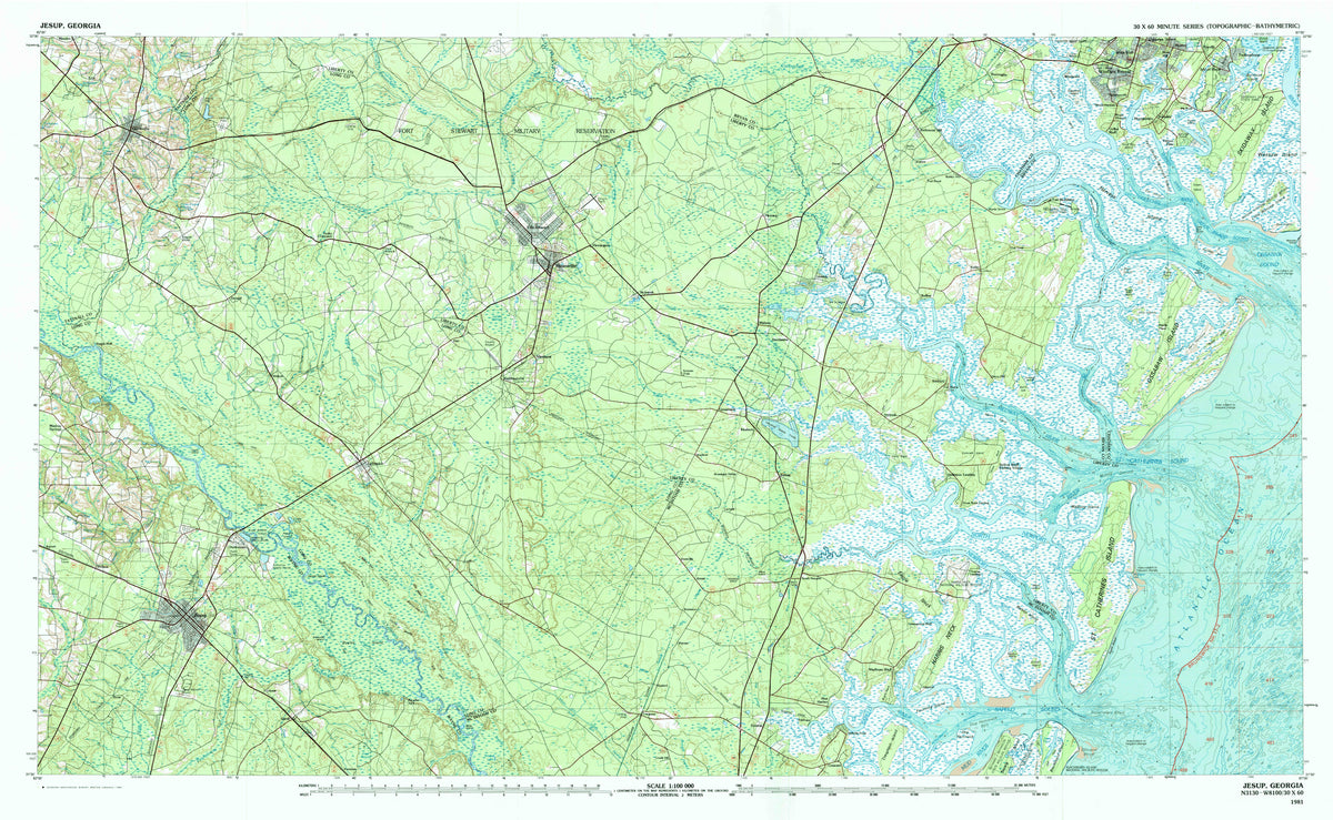 Jessup, Georgia Map - 1981 – HullSpeed Designs