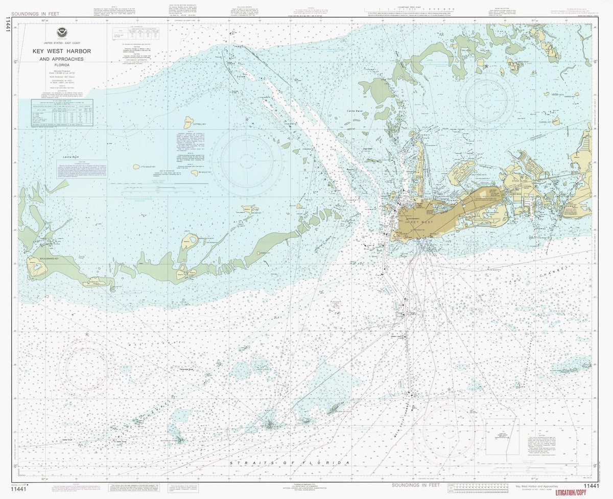 Key West Harbor & Approaches Map - 1987 – HullSpeed Designs