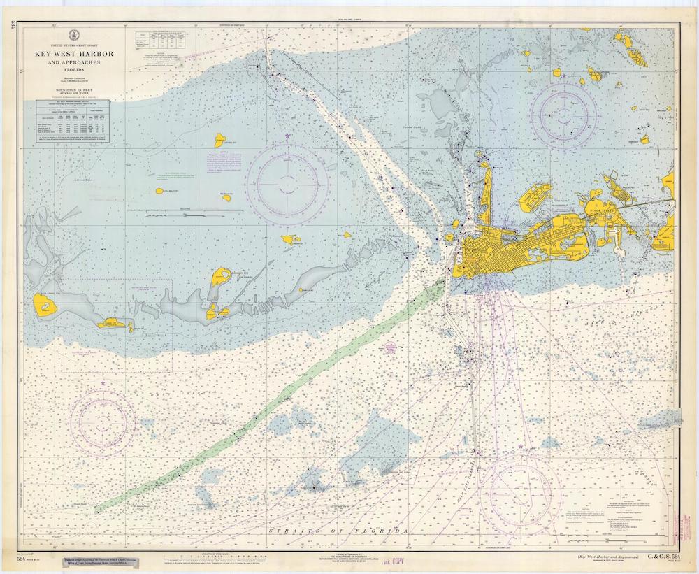 Key West Harbor & Approaches Map - 1967 – HullSpeed Designs