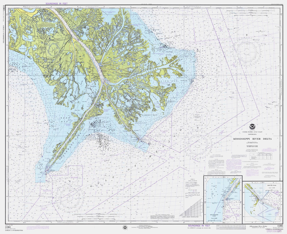 Mississippi River Delta Map - 1976 – HullSpeed Designs