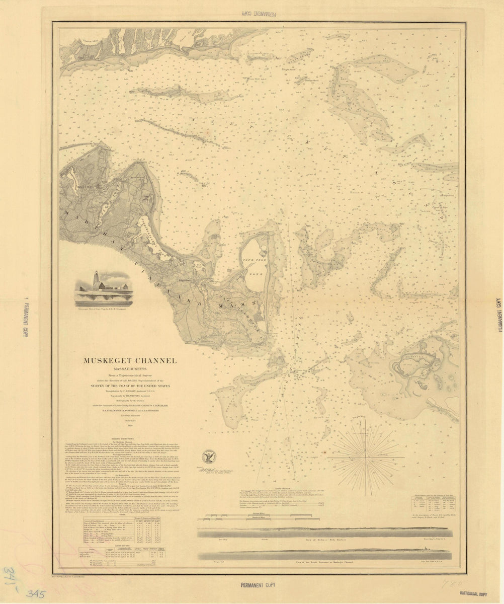 Nantucket - Muskeget Channel to Buzzard's Bay Map - 1859 – HullSpeed ...
