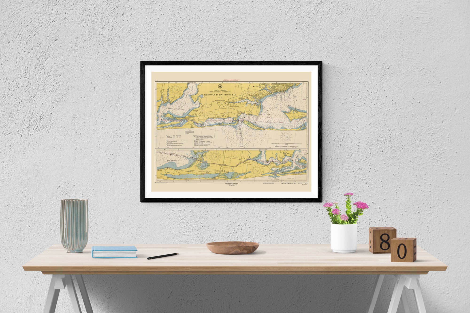 Pensacola to Bon Secour Bay Map - 1948 – HullSpeed Designs