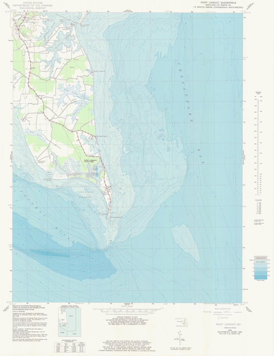 Point Lookout Maryland Map - 1942 – HullSpeed Designs
