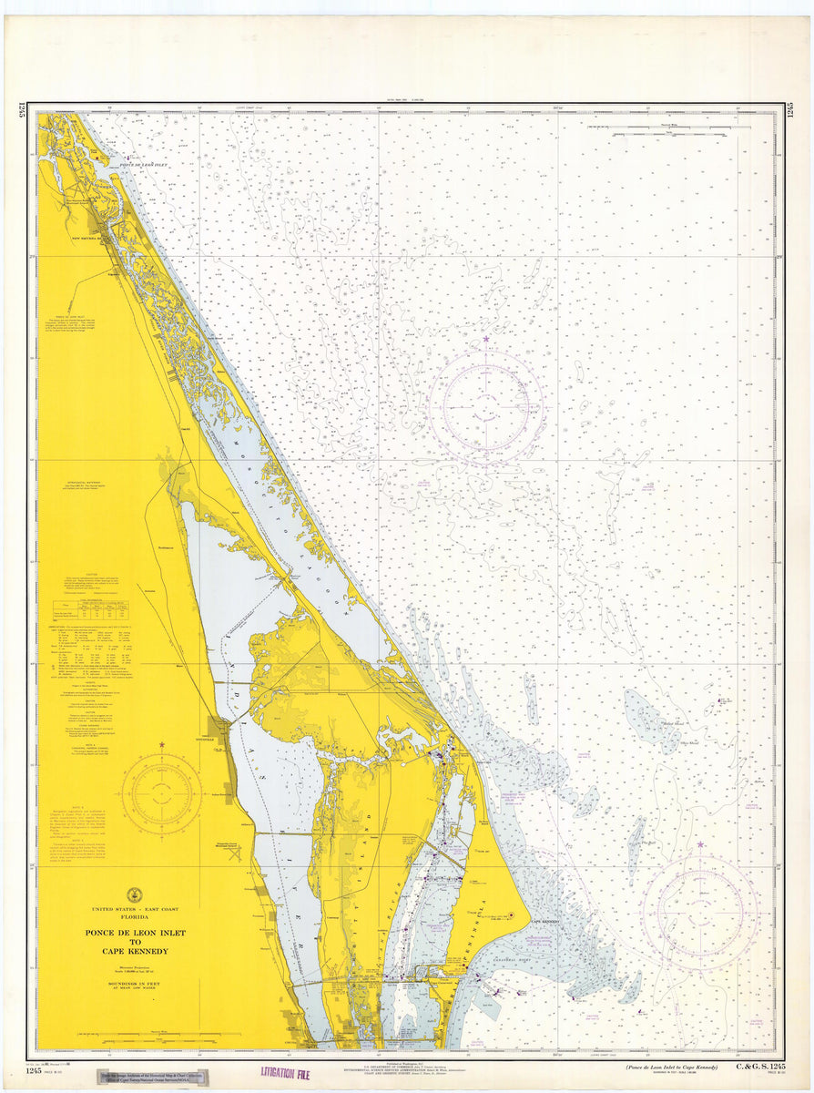 Ponce de Leon Inlet to Cape Kennedy Map - 1966 – HullSpeed Designs