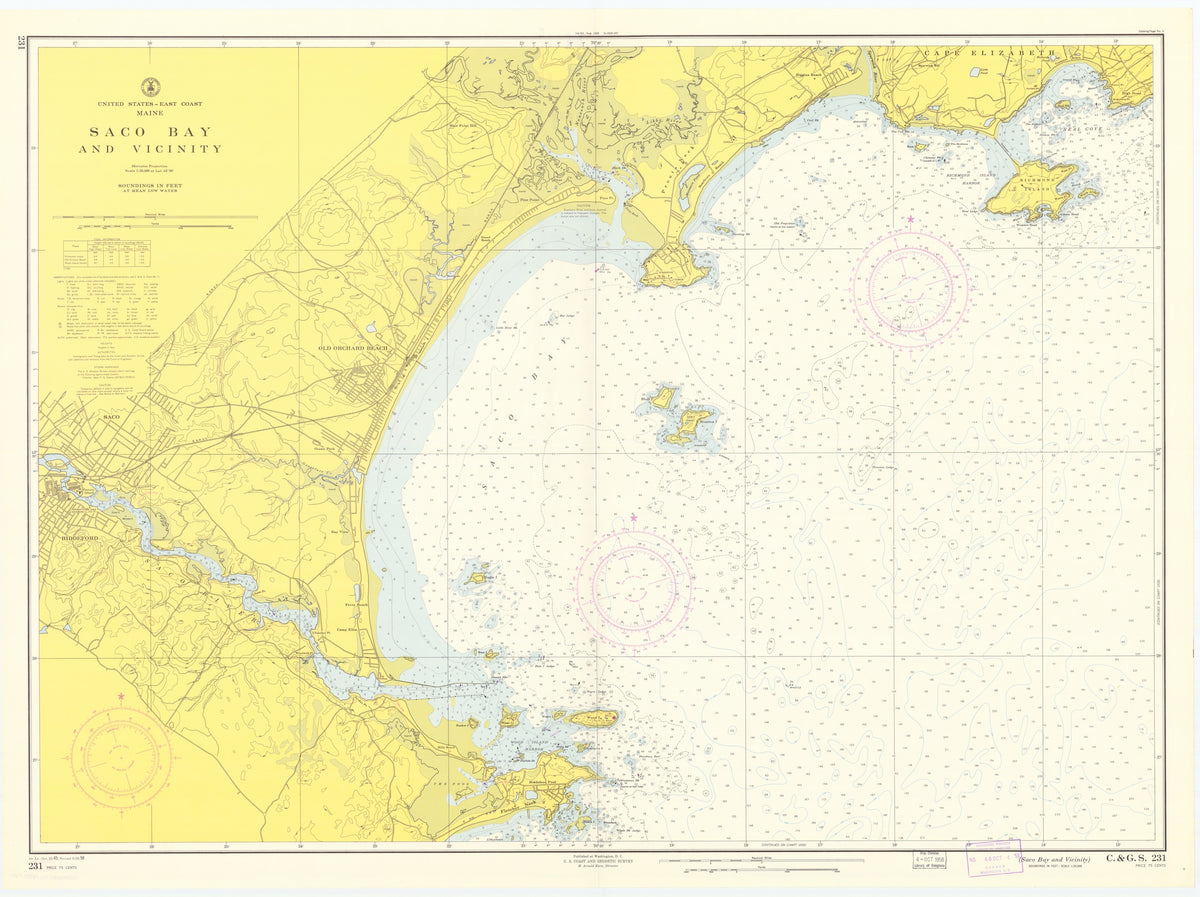 Saco Bay Map - 1958 – HullSpeed Designs
