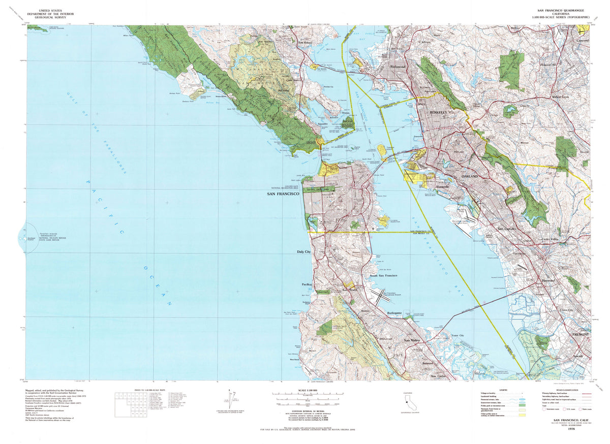 San Francisco Topographic Map - 1978 – HullSpeed Designs