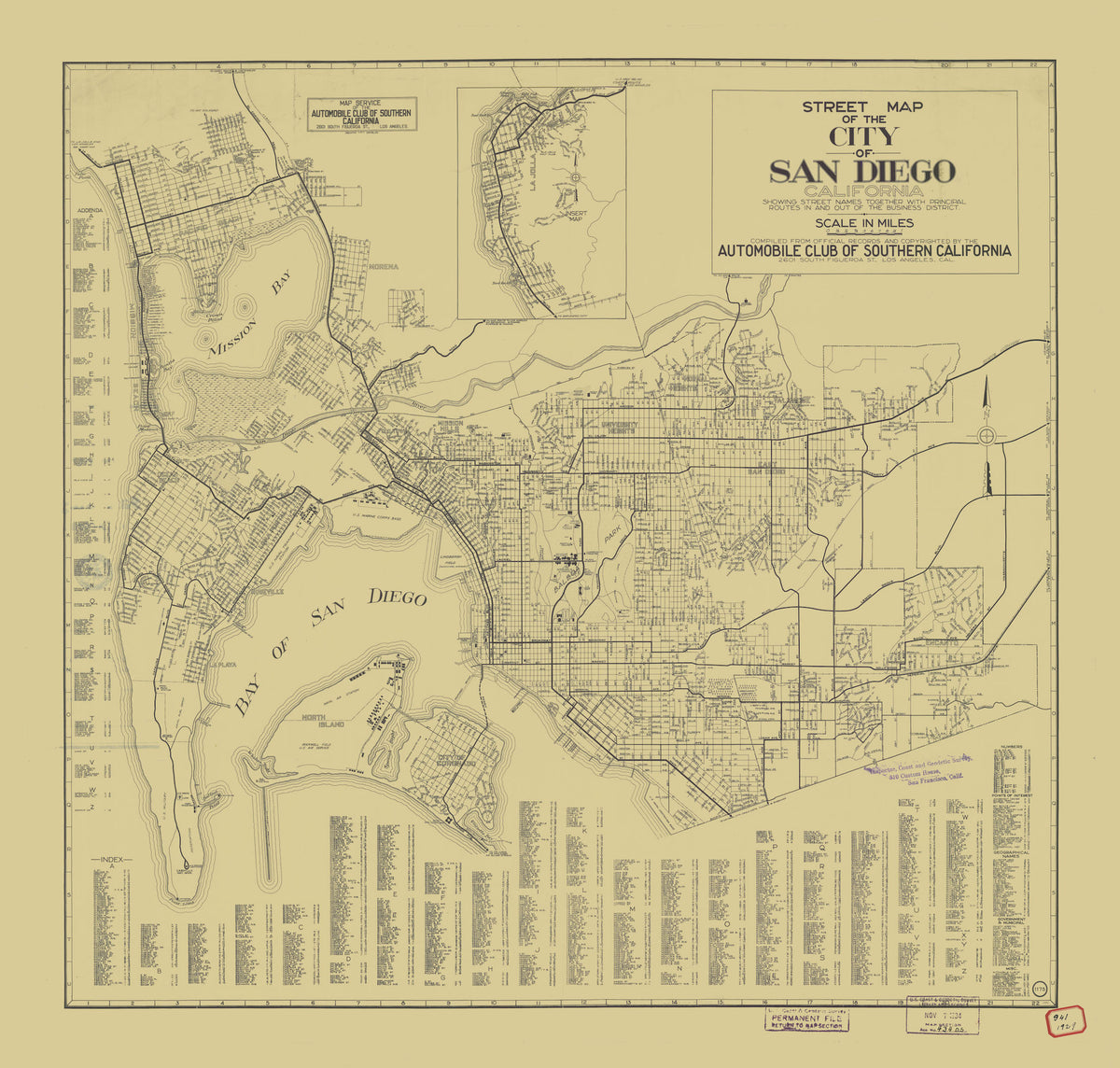 San Diego City Map - 1929 – HullSpeed Designs