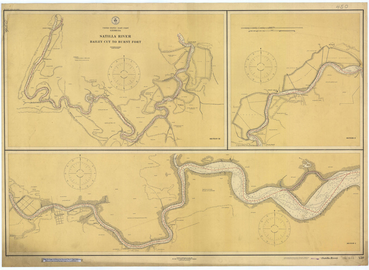 Satilla River Map - 1920 – HullSpeed Designs