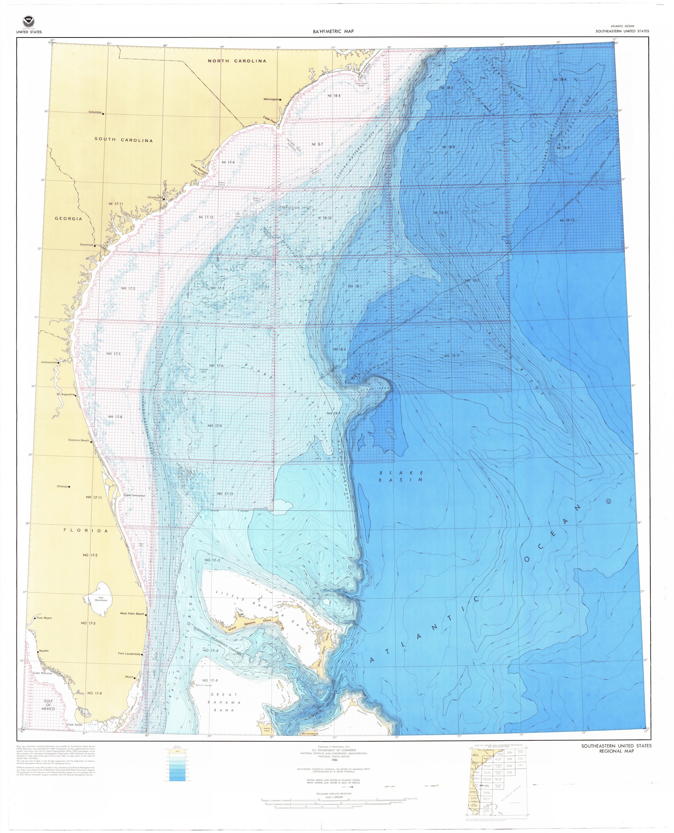 Southeastern US Bathymetric Fishing Map – HullSpeed Designs