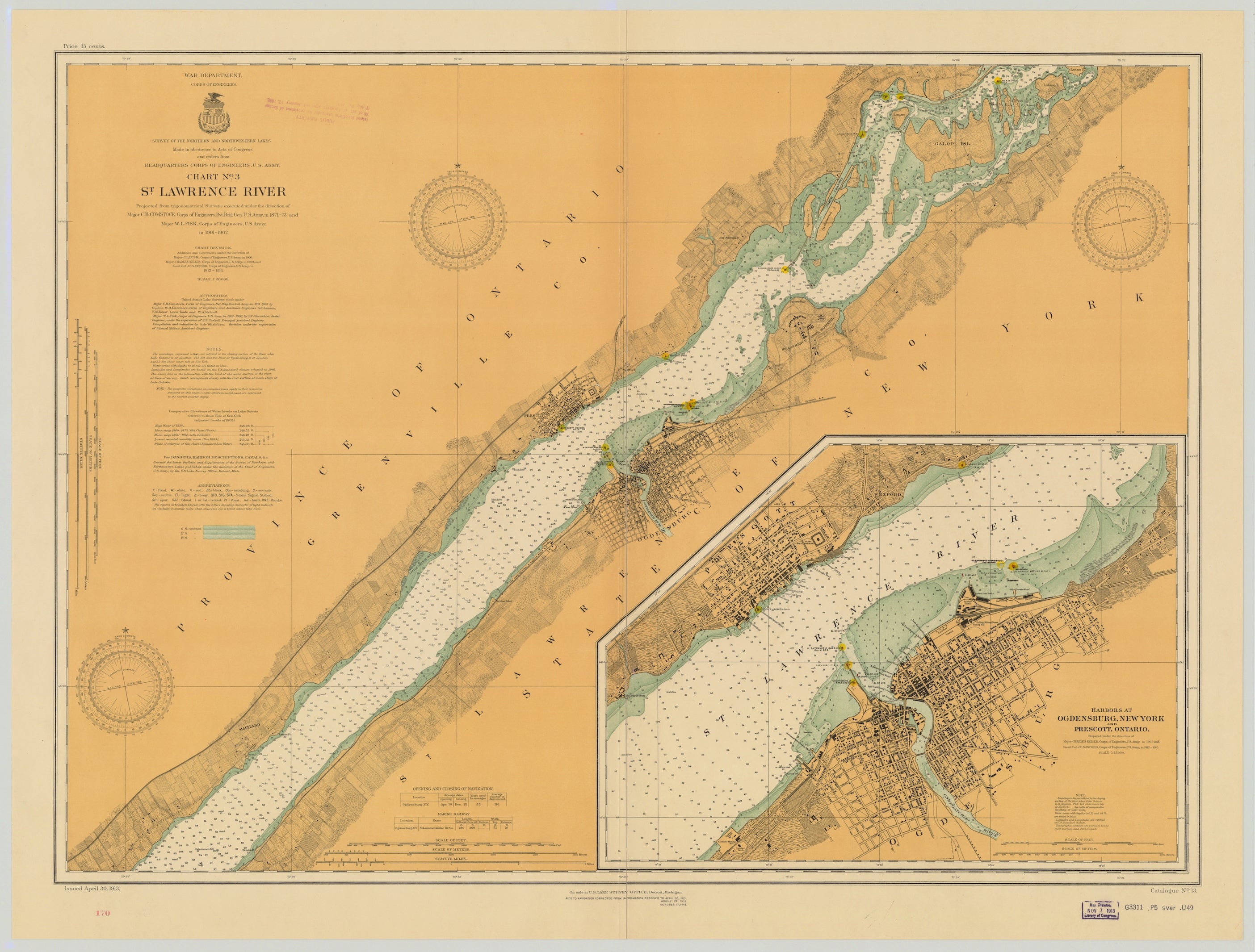 St. Lawrence River Chart #3 -1913 – HullSpeed Designs