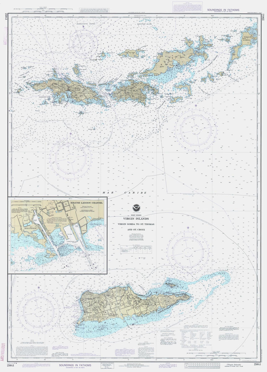 Virgin Islands Map - USVI & BVI Chart 1990 – HullSpeed Designs